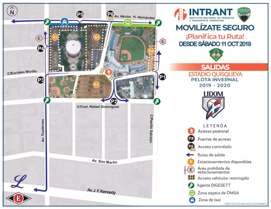 Licey informa sobre acceso y salida al Estadio Quisqueya