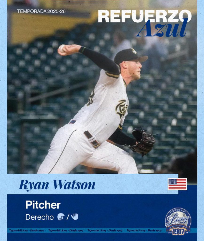 Ryan Watson reforzará relevo del Licey | Licey.com